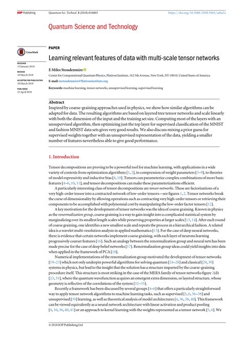 learning relevant features of data with multi scale tensor networks