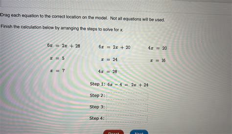 Solved Drag Each Equation To The Correct Location On The Model Not All Equations Will Be Used