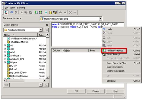 Kb483609 Freeform Sql That Contains Text Prompt Parameterized Vs Non