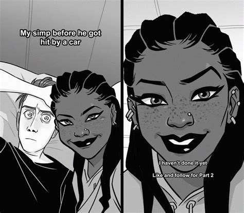 An Animated Comic Strip With Two Women And One Man Looking At The