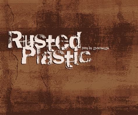 Rusted Plastic Font Dafont Com