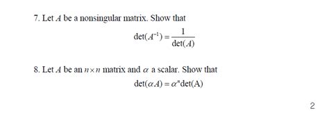solved 7 let a be a nonsingular matrix show that 1
