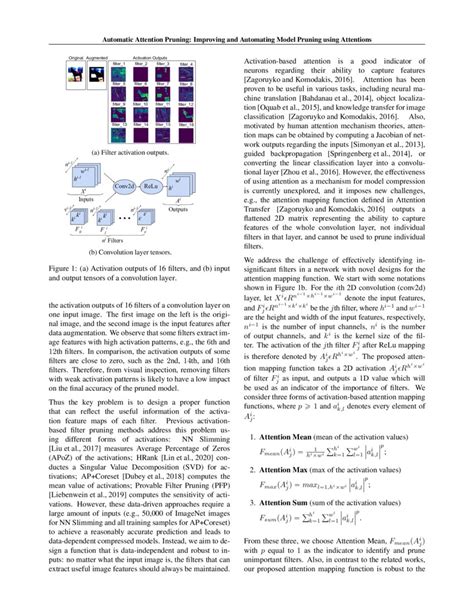 Automatic Attention Pruning Improving And Automating Model Pruning Using Attentions Deepai