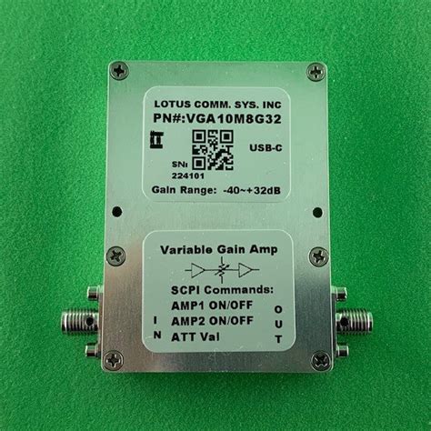 broadband 10m~8ghz variable gain amplifier lotus communication systems inc