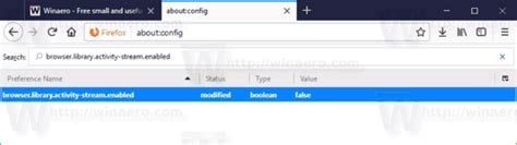 Disable Library Highlights In Firefox 57 Quantum