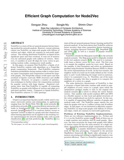 Efficient Graph Computation For Node2vec