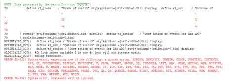 Solved Bquote Error On Quotation Marks Sas Support Communities