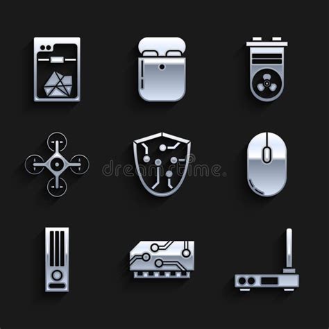 Set Cyber Security Ram Random Access Memory Router Wi Fi Signal