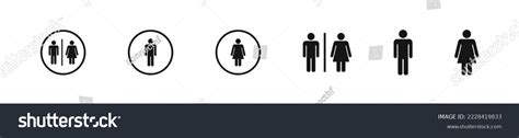 Wc Icon Toilet Man Woman Symbol Stock Vector Royalty Free 2228419833 Shutterstock