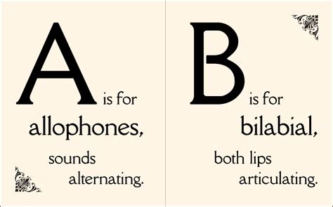 An ABC For Baby Linguists