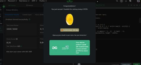 Gfg160 100daysofcode Dsa Problemsolving Geeksforgeeks