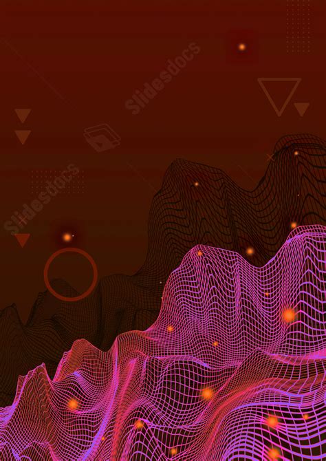Artistic Wave Technology In Abstract Red Rose Lines Page Border Background Word Template And