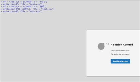Writecsv Is Causing Fatal Error On R · Issue 1314 · Tidyversereadr