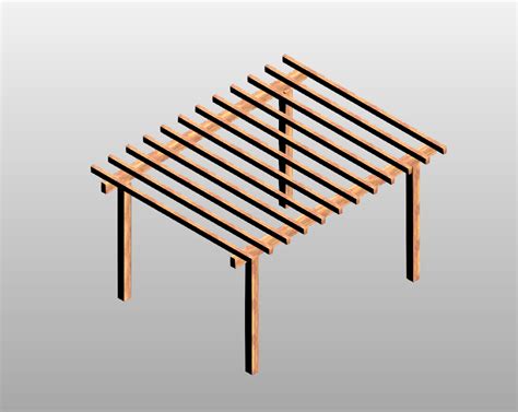 Wooden Pergola In Revit Free Download 500 00 Kb Library Revit