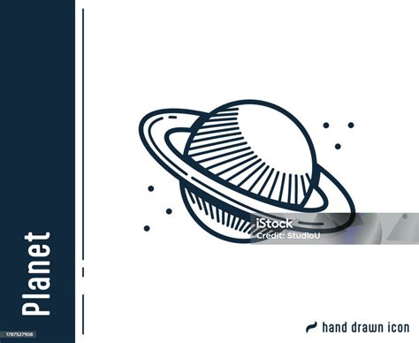 Planet Sketch Icon Stock Illustration Download Image Now Aerospace Industry Asteroid Black