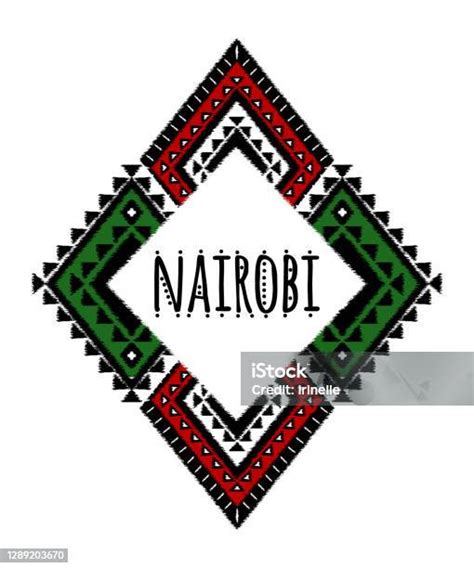 나이로비 배경 벡터 케냐 여행 일러스트레이션 관광 카드 사파리 배너 포스터 또는 전단지 디자인에 대한 전통적인 플래그 색상 패턴 엠블럼 Republic Day에 대한 스톡