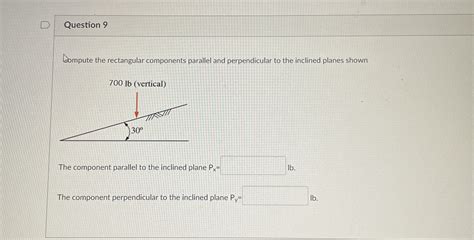 Solved Question 9wompute The Rectangular Components Parallel