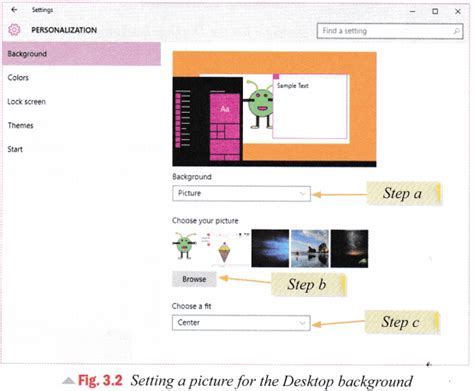 Cbse Notes For Class 5 Computer In Action Personalising Windows 10 Environment Cbse Tuts