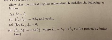 solved show that the orbital angular momentum l satisfies
