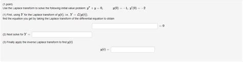 solved use the laplace transform to solve the following