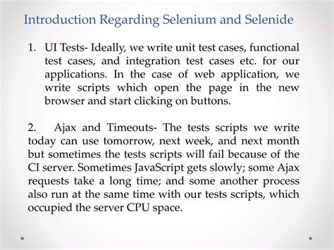 Selenide Vs Selenium The War Of Technologies Pptx Web Development Internet
