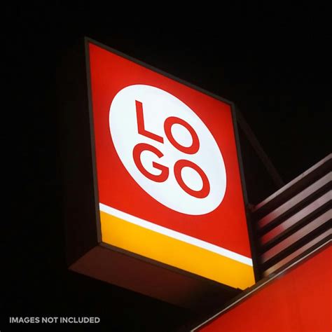 Premium PSD A Sign Hangs On A Building Mockup