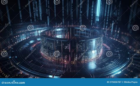 Big Data Concept Digital Data Flow Transferring Generative Ai Stock