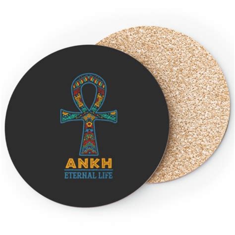 Black History Ankh Cross African Symbol Design Coasters Round Coaster