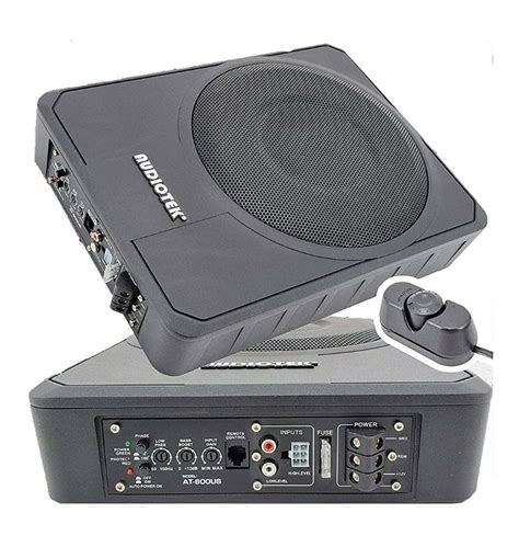 Audiotek 254cm 1000와트 피크 파워 500와트 Rms 슬림 언더 시트 액티브 파워 오디오 티몬