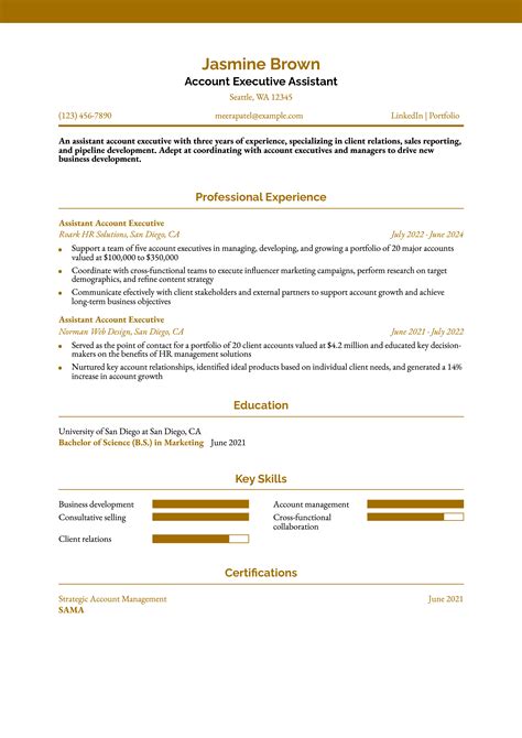 Best Account Executive Resume Examples And Templates For 2025