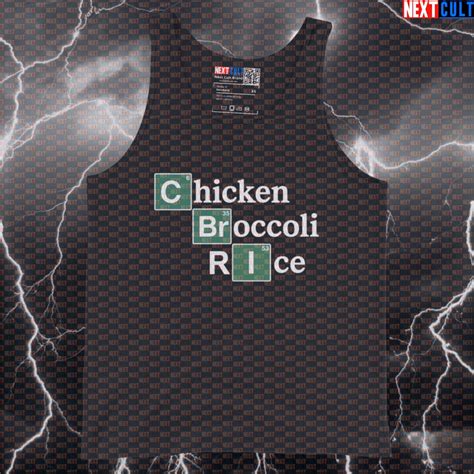 Funny Chicken Broccoli Rice Gym Tank Top Breaking Bad Meme Muscle Sh