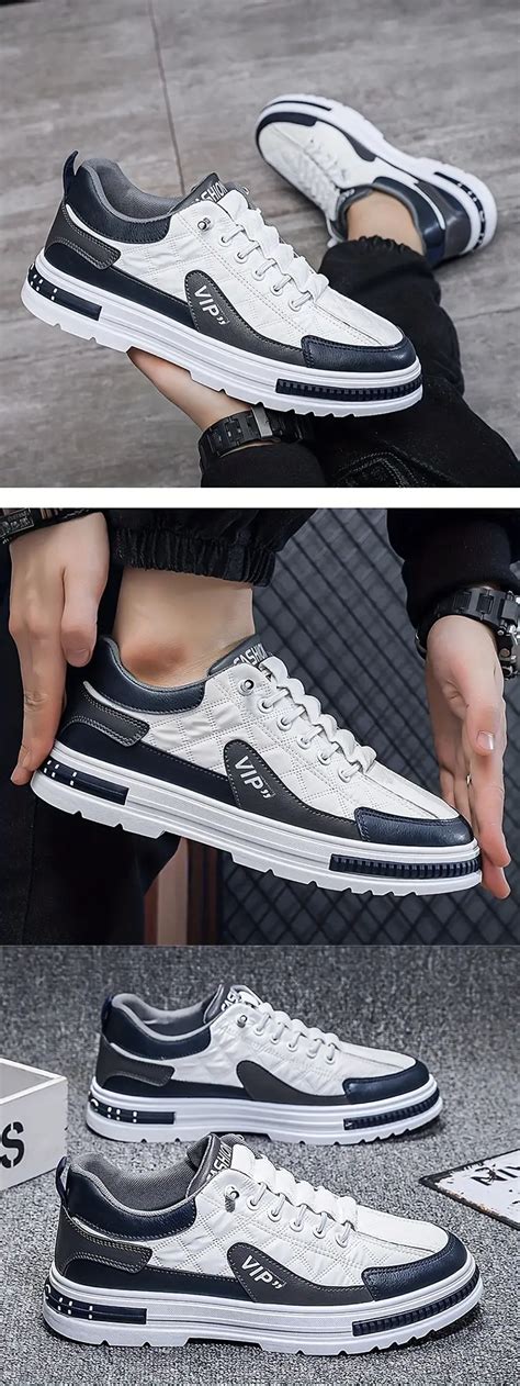 조절 가능한 버클이 있는 남성용 트렌디 컬러 블록 스케이트보드 신발 야외 산책 조깅 여행용 미끄럼 방지 로우 탑 올 시즌 편안함 Temu Korea