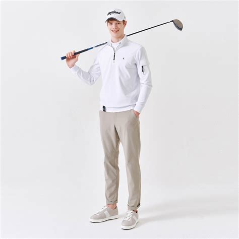 클리브랜드 골프웨어 남성 고신축 나일론스판 스트라이프 밑단롤업형 골프바지골프바지cgmpt31163be