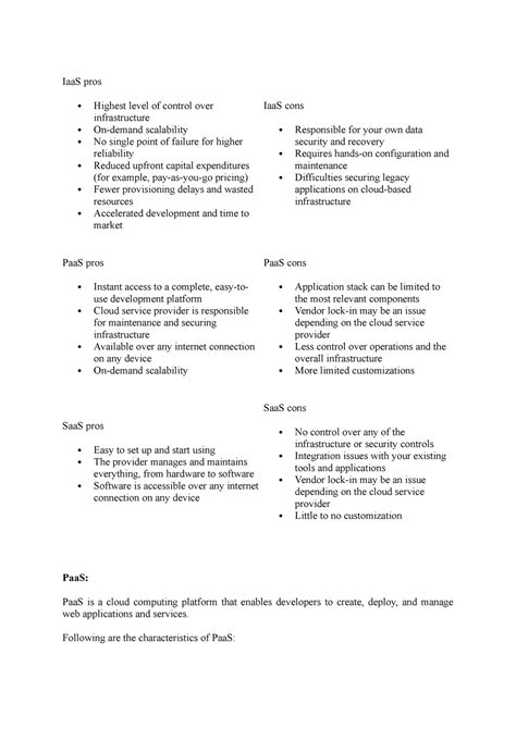 cloud computing unit 4 notes iaas pros highest level of control over infrastructure on demand