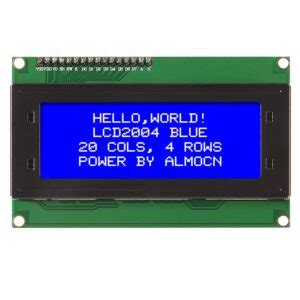 ALMOCN IIC I2C TWI Serial 2004 20x4 LCD Display Module With I2C Interface Adapter Blue Backlight