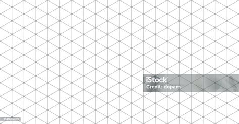 Isometric Grid Seamless Pattern With Dots Triangle Graph Paper Hexagonal And Triangular
