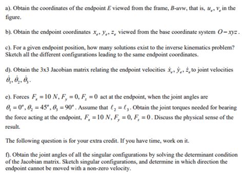 Solved Shown Below Is A Robot Arm With Three Revolute