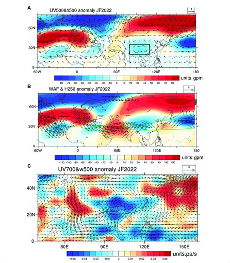 A Spatial Distribution Of The 500 Hpa Geopotential Height Anomalies Download Scientific