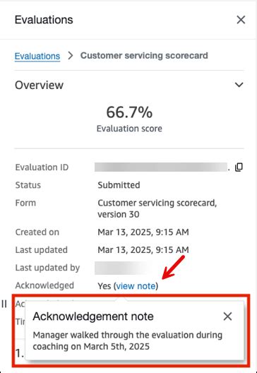 Acknowledge Performance Evaluations In Amazon Connect Amazon Connect