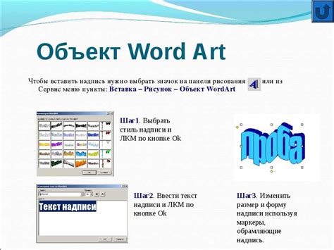 Ворд арт объект Добавление объектов Wordart на слайды