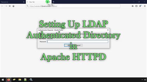 Setting Up Ldap Authenticated Directory In Apache D Youtube