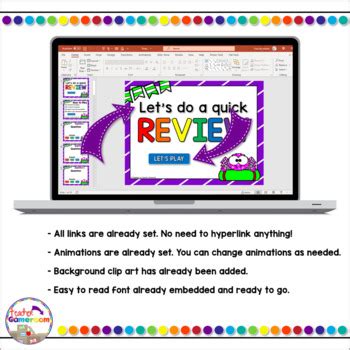 Editable Powerpoint Game Template 3 By Teacher Gameroom TPT