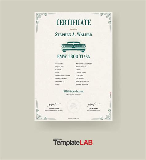 18 Certificate Of Ownership Templates [word Pdf Pptx] ᐅ Templatelab