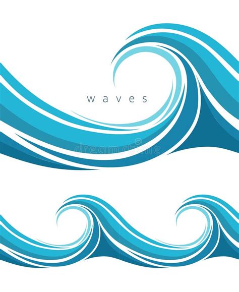 Abstract Blue Waves On White Background Stock Vector Illustration Of Decorative Vector 271334451