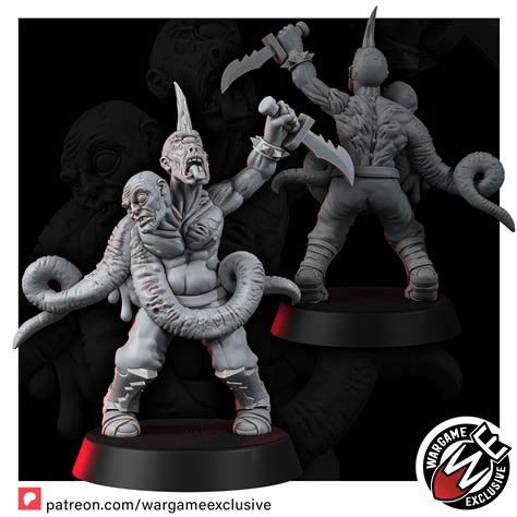 🎲 Chaos Mutant Cultists Warped・ 3d File For 3d Printing・cults