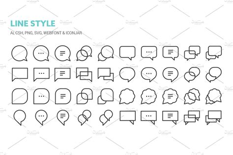 Chat Bubbles Icons Masterbundles