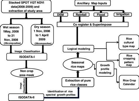 Flow Diagram Of Methodology For Derivation Of Seasonal Rice Maps Rice Download Scientific