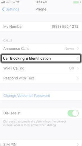 Call Filter Apple IPhone Enable Call Blocking Identification