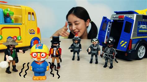 [유라] 장난감 Toy 디키토이즈 액션시리즈 경찰차 경찰특공대 경찰놀이 특수요원 범인 추격 뽀로로 버스 납치 사건 Police Force Police Car Youtube