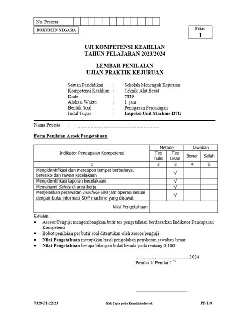 Inspeksi Unit Dozer D4h Pdf